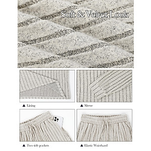 Blooming Jelly Womens Lounge Set Cute Long Sleeve Pajama Sets Casual 2 Piece Pj Outfit Fall Sleepwear Pockets(S,Apricot)