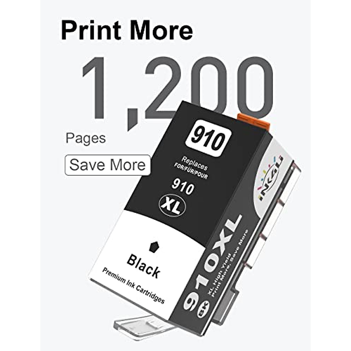 INK4U Compatible 910 Ink Cartridges Replacement for HP 910XL Ink Cartridges Combo Pack to Work with HP OfficeJet Pro 8025 8035 8020 8030 8028 OfficeJet 8022 8018 8015 8010 Printer (1B1C1M1Y, 4-Pack)