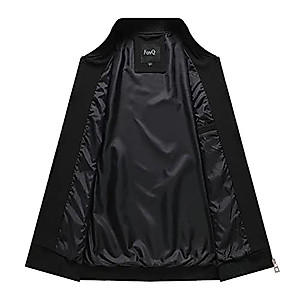 FoxQ Men's Bomber Jacket Lightweight, Slim Fit Sportswear Daily Casual Style with a Sporty Edge