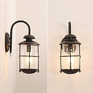 Outdoor wall light American Waterproof Outdoor Courtyard Home Door Garden Balcony Wall Sconce Outdoor Simple Corridor Villa Aisle Aluminum Wall Light E27 Lawn Wall Hanging Lamp Hanging Wall Mount Ligh