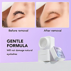SUMFORMI Eyelash Extension Remover Cream Lash Remover 30-60s Fast and Safe Dissolve -10g Lash Glue Remover Cream Low Irritation Cream for Sensitive Skin Professional Use Only Eyelash Remover