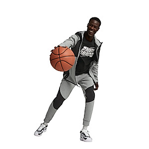 PUMA Men's Dime Jacket, Medium Gray Heather-Black, Small