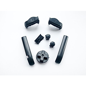 Ambertown 8 in 1 Black Bumper Shoulder R L A B D-Pad Buttons Set for Nintendo Game Boy Advance GBA