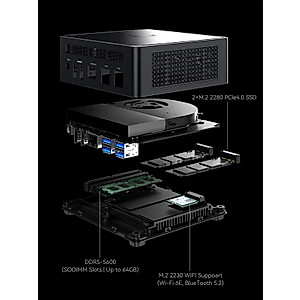 MINISFORUM Venus Series UM790 Pro Mini PC AMD Ryzen 9 7940HS DDR5 32GB 1TB PCIe4.0 SSD Personal Computer, 2xHDMI(4K) 2X USB4(DP|8K) Outputs, AMD Radeon 780M Graphics