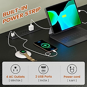 UPOSOJA L Shaped Gaming Desk with Shelves, Reversible Computer Desk with Power Outlet & LED Lights, Home Office Desks Writing Desk with 3 Drawers Monitor Stand Storage Hutch(Black)