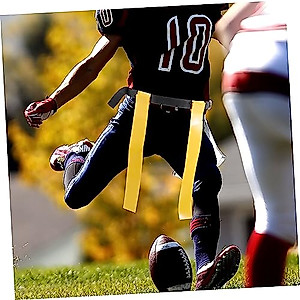 Unomor 2pcs Set Football Streamer Flag Football Flags Kids Backyard Game Flag Football Kit Mens Stuff Womens Athletic Sets Kids Soccer Rugby Waist Belt Flags for Flag Soccer Rugby Belt