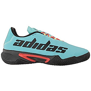 adidas Men's Barricade Clay Tennis Shoe, Pulse Aqua/Black/Pulse Lime, 12