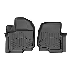 WeatherTech FloorLiner HP Custom Fit Floor Mats for Ford F-150 Lightning, F-150 Raptor, F-150-1st Row (446971IM), Black