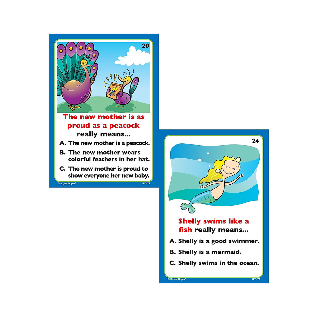 Super Duper Publications | Metaphors & Similes Fun Deck | Figurative Language Skills Flash Cards | Educational Learning Materials for Children…