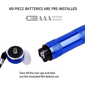 FASTPRO 4-Pack Aluminum LED Flashlights Set with AAA Dry Batteries Included and Pre-Installed