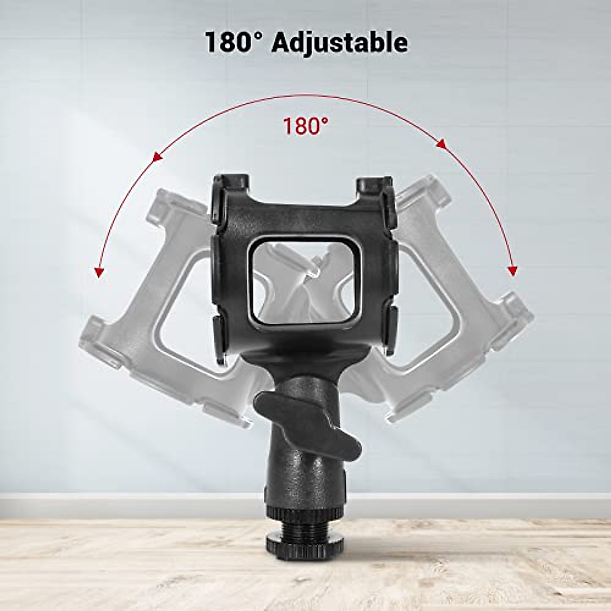 SMALLRIG Microphone Shock Mount with Cold Shoe Pinch for Camera Shoes and Boompoles 1859