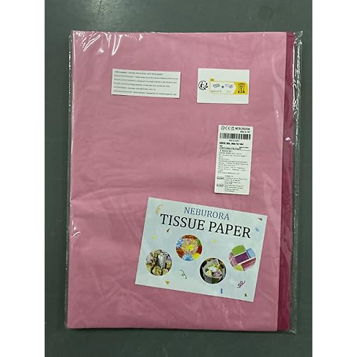 NEBURORA 108Sheets Pink Gift Tissue Paper Valentine's Day Tissue Paper Wrap Tissue for Packaging Presents Crafts Bouquets and Art Craft DIY Floral Birthday Party Festival