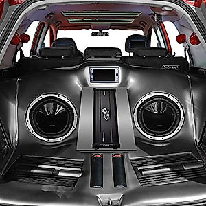 Lanzar Amplifier Car Audio, 3,000 Watt, 5 Channel, 2 Ohm, Bridgeable 4 Ohm, MOSFET, RCA Input, Bass Boost, Mobile Audio, Amplifier for Car Speakers, Car Electronics, Wireless Bluetooth (HTG558BT)