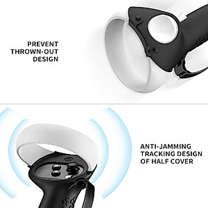 Butifacion Controller Grip Cover Accessories Compatible with Oculus Quest 2, Silicone Grips Protector with Knuckle Straps