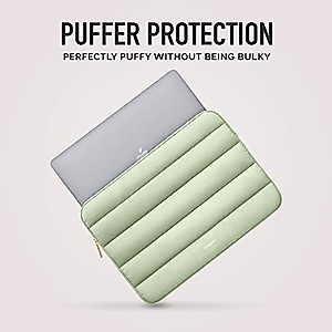 Vandel Puffy 15-16 Inch Green Laptop Sleeve for Women and Men. MacBook Pro 16 Inch Case, Cute Computer Sleeve 15.6 Inch HP Carrying Case Laptop Bag/Asus/Dell/HP Laptop Case 15.6 Inch Laptop Cover