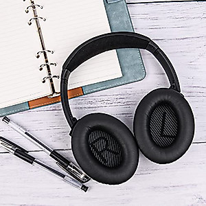 Ainiv Professional Ear Pads Cushions Replacement - 1 Pair Earpads Compatible with Bose QuietComfort 15 QC15 QC25 QC2 QC35, Softer Leather, Noise Isolation Foam