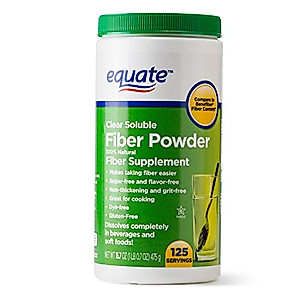 Equate Fiber Powder Clear Soluble - 125 Servings, 16.7 oz (2)