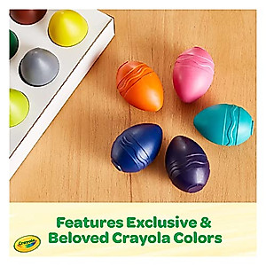 Crayola Egg Crayons (12ct), Washable Toddler Crayons, Jumbo Crayons for Toddlers, Preschool Art Supplies, Toddler Gifts, Ages 1+