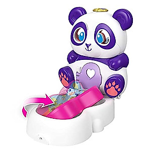 Polly Pocket GTM58​ Flip & Find Panda Compact, Flip Feature Creates Dual Play Surfaces, Micro Doll, Panda Figure & Surprise Reveals, Great Gift for Ages 4 Years Old & Up, 10.0 cm*5.0 cm*9.0 cm