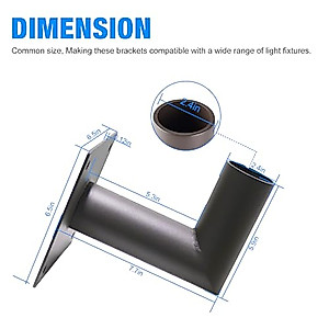 G GJIA led Parking lot Light with Wall Mount Bracket