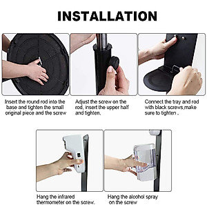 LYCHL Wall Mounted Thermometer +Soap Dispenser Wall Mounted Set for Offices, Factories, Shops, Schools, Restaurants, Rail Station Entrances, and Other High-Density Areas