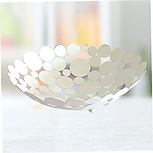 Cabilock wedding decor Decorative Fruit Bowl fruit plate decorative Metal Bowl cupcake stand fruit and vegetable basket black food containers vegetable fruit holder Stainless steel dessert