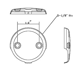 Uni-Green Universal Tub Overflow Faceplate, Polished Chrome, Solid Brass Construction (2-Hole)