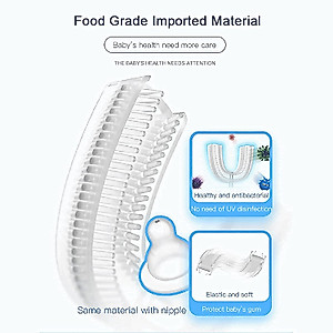 Kids U Shaped Toothbrush,Silicone Soft bristled Baby U-Shaped Cleaning Toothbrush -360° Oral Cleaning Design , Suitable for Children Aged 6-12, are Available 2pcs