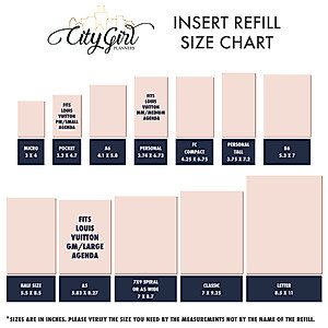 Personal Checkbook Planner Refill, 3.74 x 6.73 inches, Pre-Punched for 6-Rings to Fit Filofax, LV MM, Kikki K and Other Binders, 30 Sheets Per Pack (Vertical)