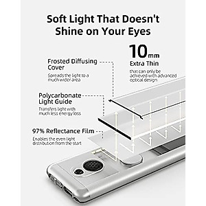 EZVALO Under Cabinet Lights, LED Closet Light Wireless USB Charging, Motion Sensor Lighting Indoor 5300K Dimmable Night Lights with Remote Control for Kitchen,Bedroom,Wardrobe,Hallway,Stairs (3 Pcs)