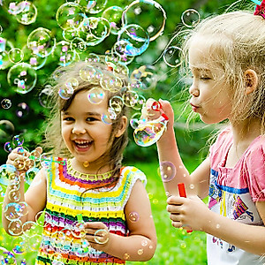 Baegzgx 32 PCS Mini Bubble Wands in 8 Colors, Children's Party, Birthday Party, New Year, Christmas, Valentine's Day, Carnival, Ideal Goodie Bag Filling, School Classroom Male and Female Awards