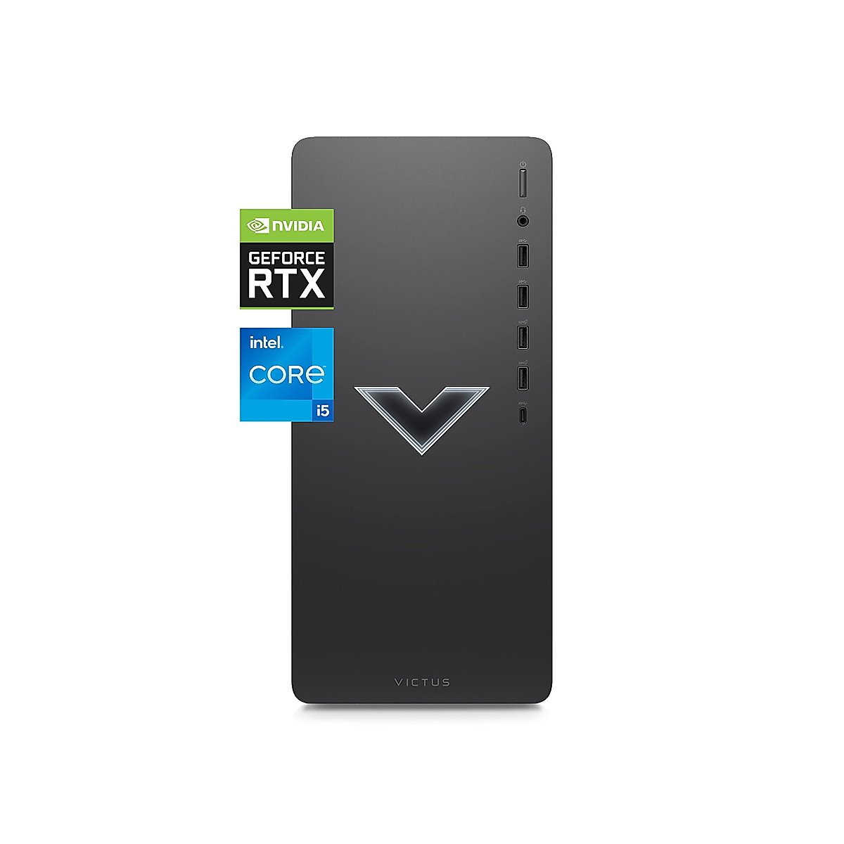HP Victus 15L Gaming Desktop Computer, NVIDIA GeForce RTX 2060 Graphics, 12th Gen Intel Core Processor, 8 GB SDRAM, 512 GB SSD, Windows 11 Home OS, QuickDrop, Wi-Fi & Bluetooth (TG02-0020, 2022)