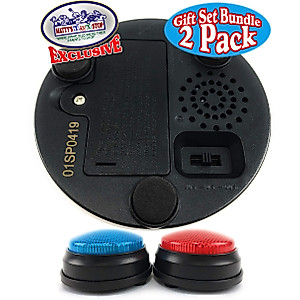 Matty's Toy Stop Lights & Sounds Electronic 3 Mode Red & Blue Game Answer Buzzer and Count Down Timer Gift Set Bundle (Perfect for Games, Classrooms, etc.) - 2 Pack