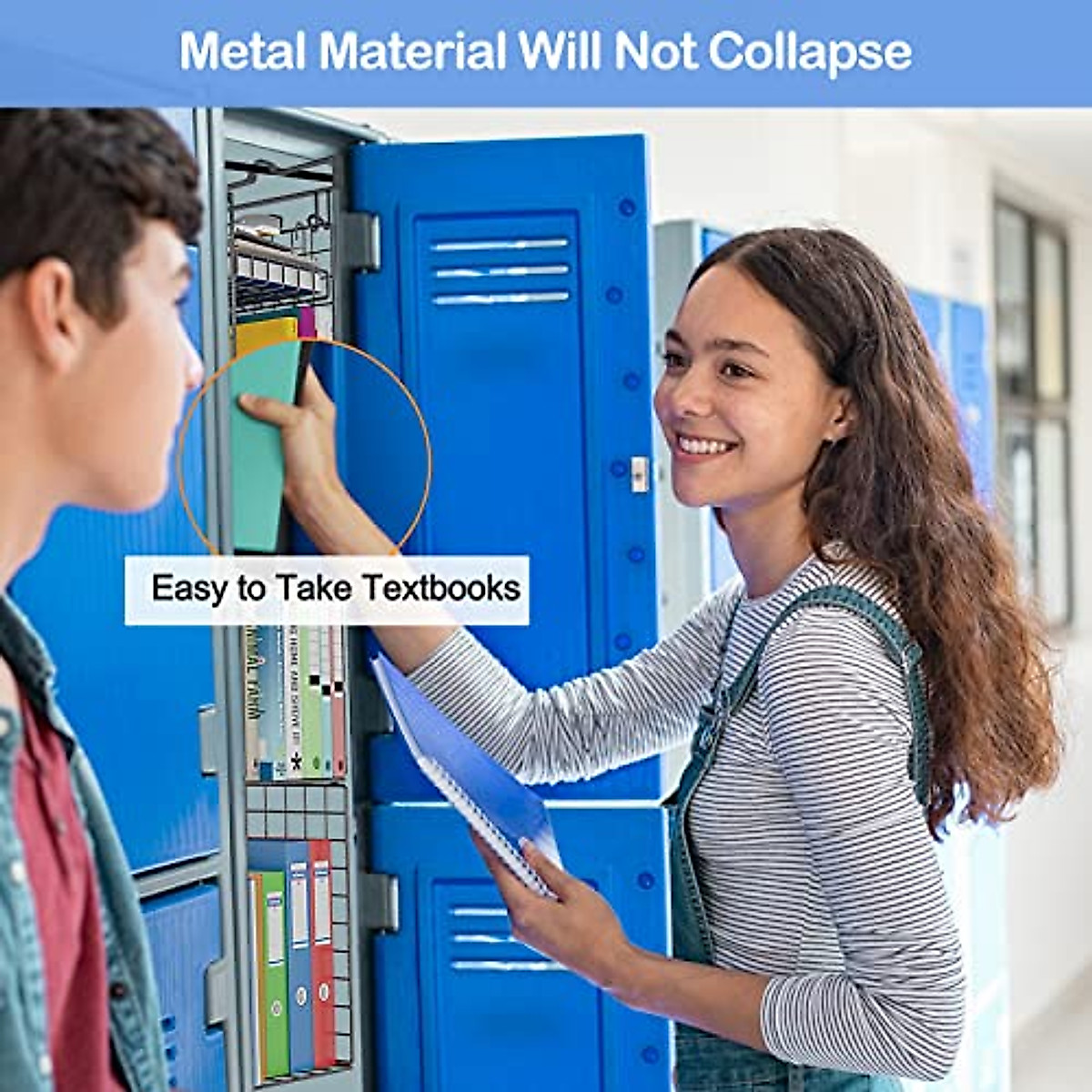 Keomaisyto 3-Shelf Hanging Locker Organizer for School, Upgraded School Locker Shelf with Adjustable Dividers & Hooks, 13-39" High Adjustable Locker Organizer for School/Work/Gym/Office Storage, Black