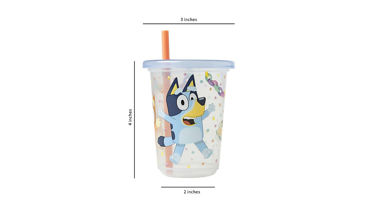 Bluey Toddler Straw Cups - Spill Proof & Easy to Clean