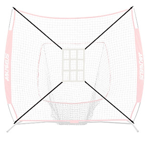AOLIGEIJS Baseball Net Adjustable Strike Zone Target… (Strike Zone Pro, White)