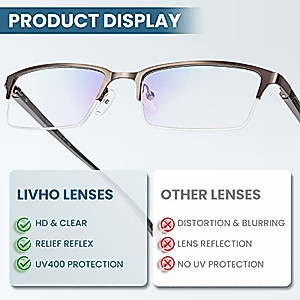 livho Blue Light Blocking Computer Glasses,Anti Eyestrain UV Ray,Sleep Better Women Men