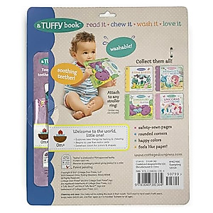 Tuffy Dinosaurs Big & Little Book - Washable, Chewable, Unrippable Pages With Hole For Stroller Or Toy Ring, Teether Tough, Ages 0-3 (Baby's Unrippable) (A Tuffy Book)
