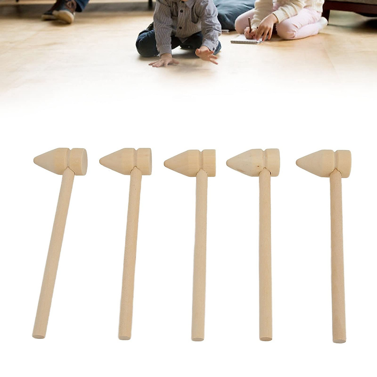 35Pcs Mini Wooden Hammer Hardwood Hammer Knockout Hammer Kids Toys Shell Cracker Accessories for Seafood Lobster Tool Leather Craft