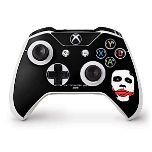 Skinit Decal Gaming Skin Compatible with Xbox One S Controller - Officially Licensed Warner Bros Smeared Joker Design
