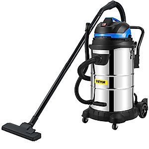VEVOR Heavy-Duty Shop Vacuum 3 Hepa Dust Collector, 13.5 GAL, Silver,Black