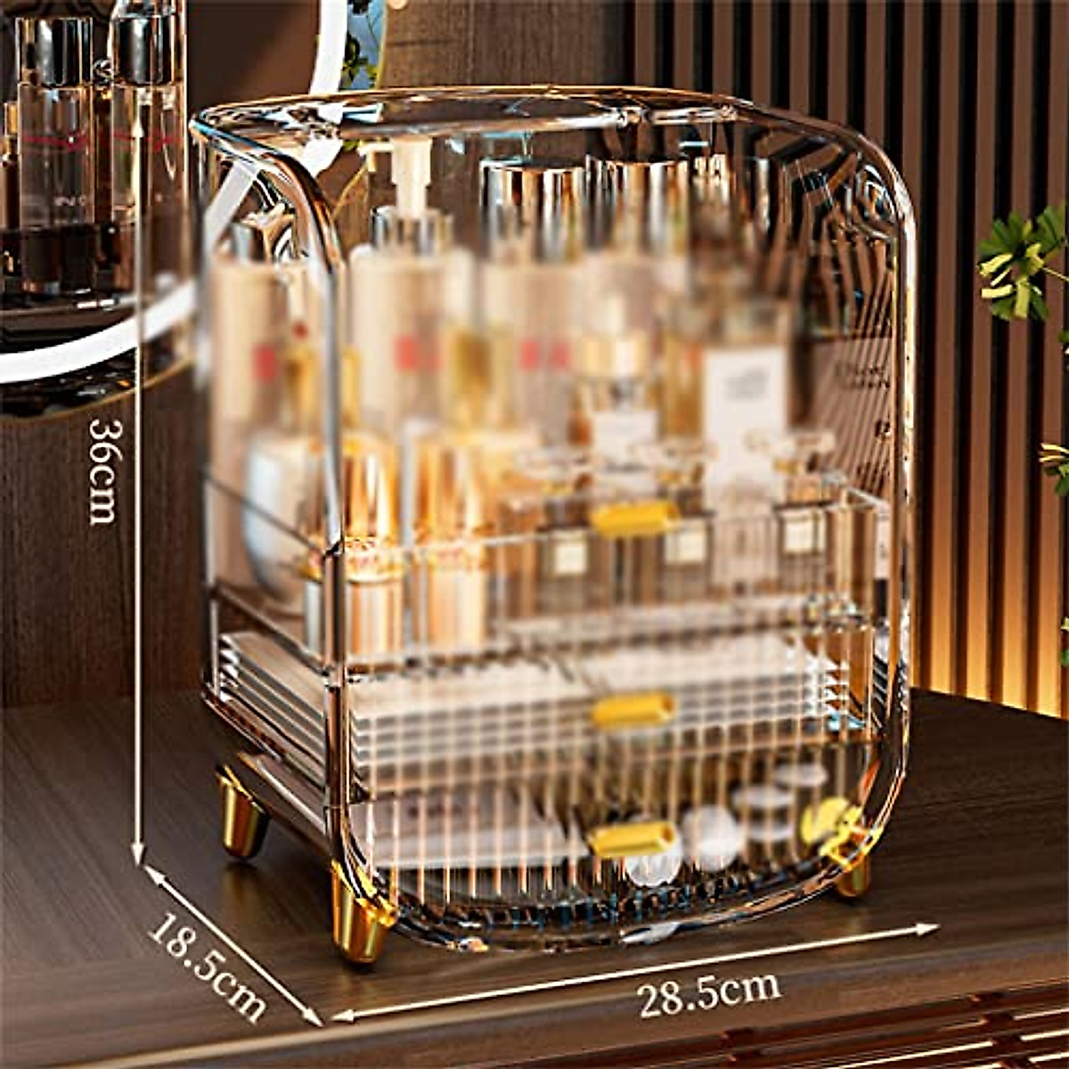 TKFDC Cosmetic Organizer Skincare Desktop Shelf Dressing Table Mask Organizer Large Capacity