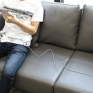 UNBREAKcable iPhone Charging Cable - 2M Apple MFi Certified: Lightning Cable for iPhone X/XS/XS MAX/XR, iPhone 8/8 Plus, iPhone 7/7 Plus, iPhone 6/6S/6 Plus/6S Plus, iPhone 5/5S/5C/SE, iPad - White