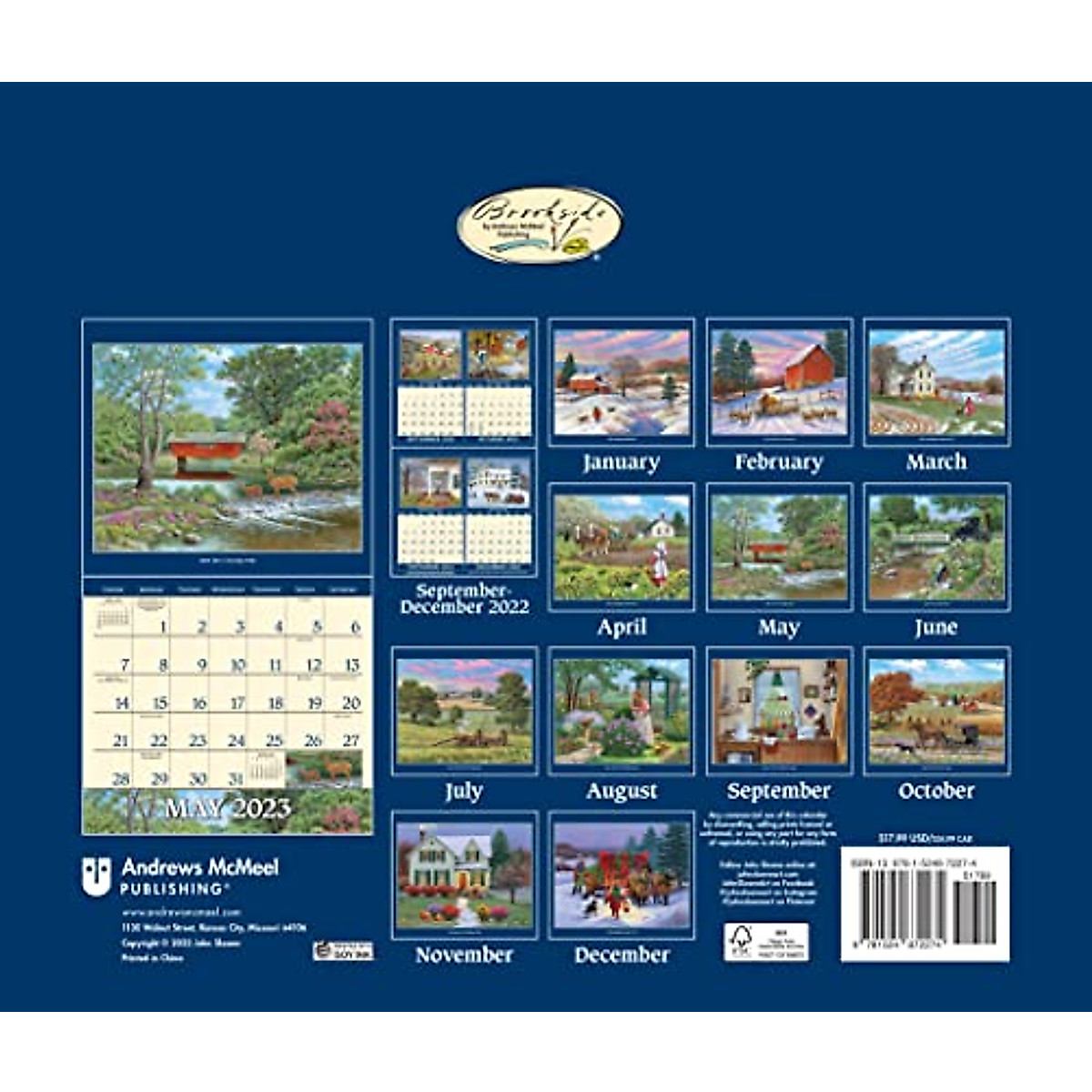 John Sloane's Country Seasons 2023 Deluxe Wall Calendar