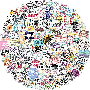100 PCS Inspirational Quote Stickers,Motivational Stickers for Adults Teachers,Inspirational Stickers for Vision Board Journaling Scrapbooking,Positive Affirmation Stickers for Water Bottles