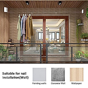 SHERY Retractable Clothesline Adjustable Outdoor Wall Mount Rope Heavy Duty Stainless Clothes line Indoor or Outdoor Clothes Drying line 13.8feet