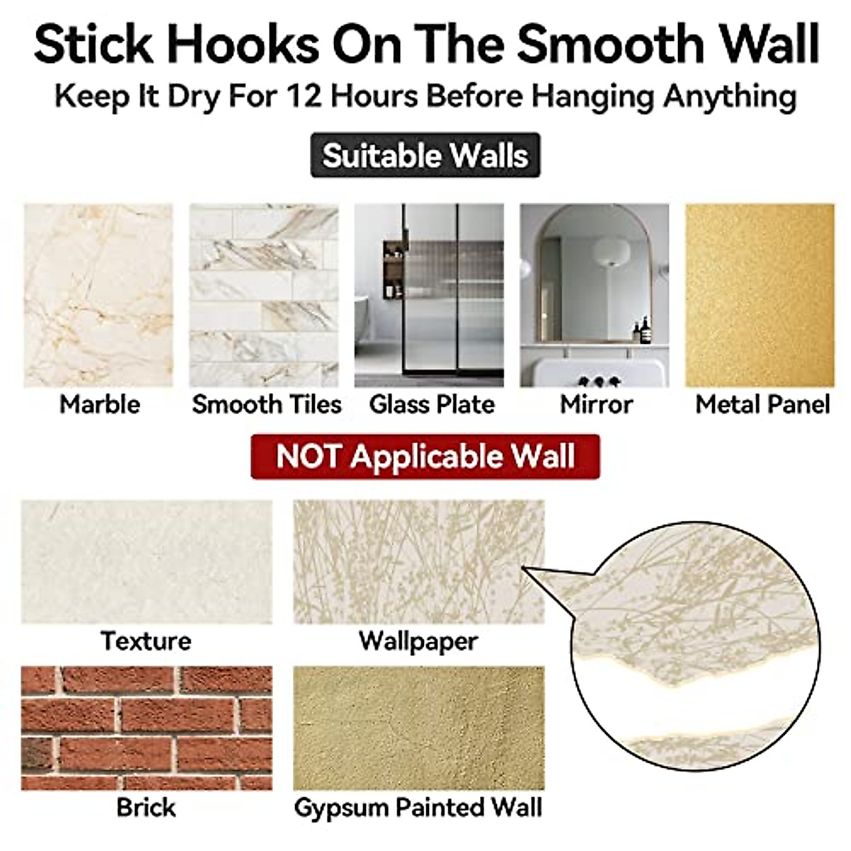 ARIOSOX 4-Packs Heavy Duty Adhesive Hooks, Waterproof Stainless Steel Bathroom Hooks for Towels, Shower Cap and Towel Robe, Closet Hook Wall Mount for Home, Kitchen, RV,Bathroom,Office (Gold)