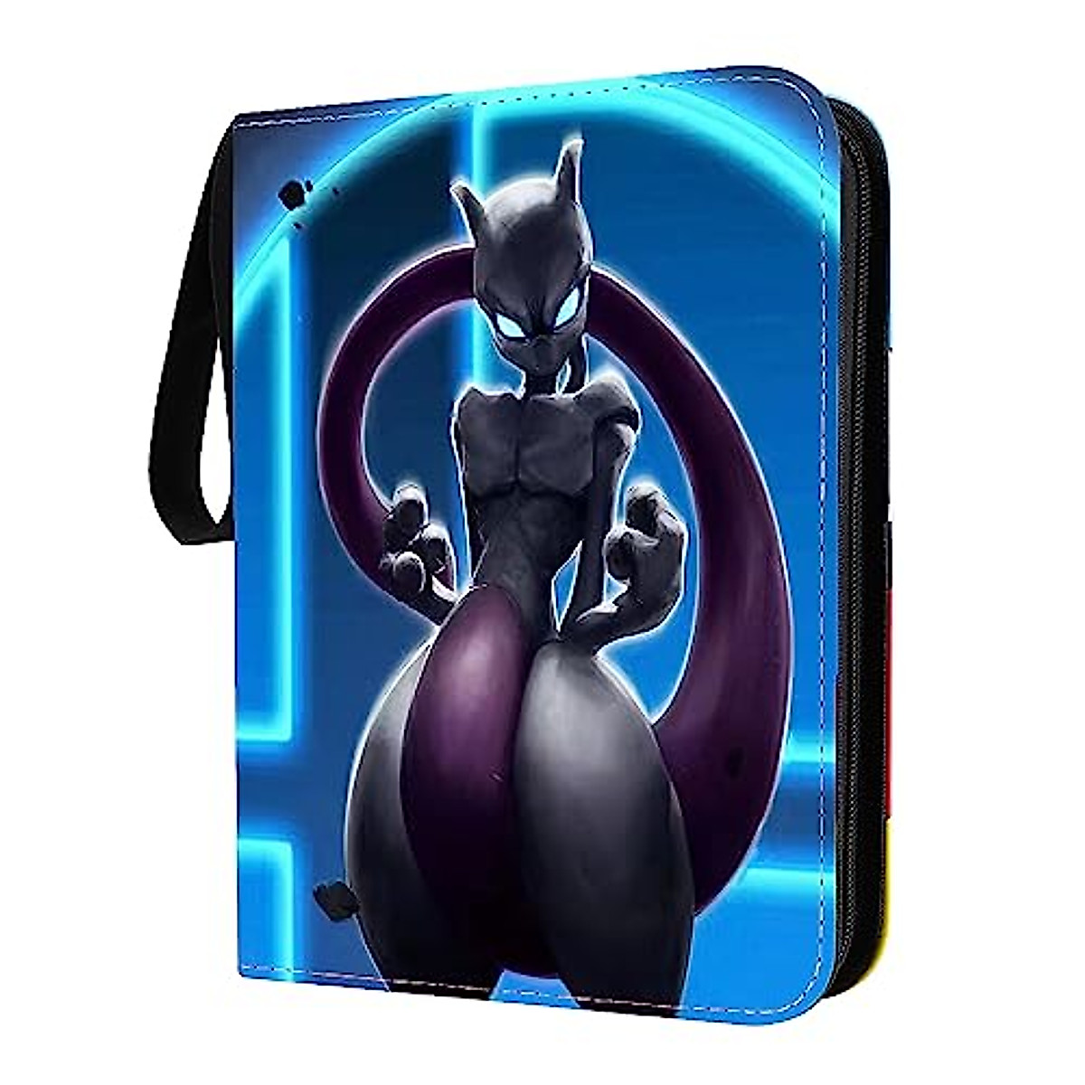 ESSAGER 4-Pocket Trading Card Binder, Fits 400 Cards with 50 Removable Sleeves, Zipper Card Collection Binder Album Book Storage Organizer - Toys Gifts for Boys Girls