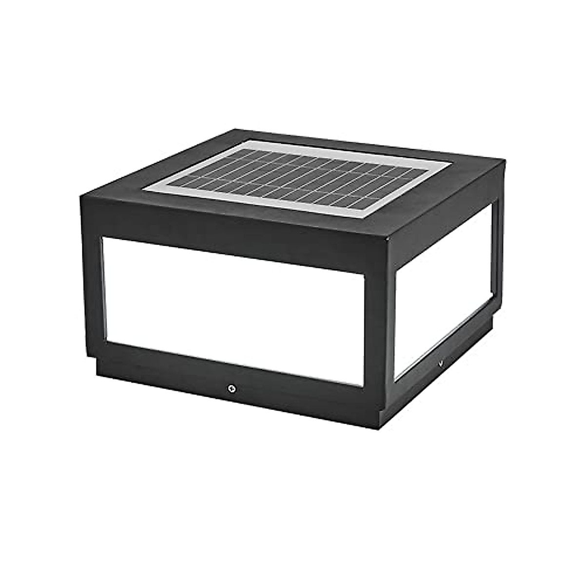 JSBDPHW Personality Classical Solar Post Light Outdoor Waterproof IP65 Garden Column Light Villa Landscape Metal Square Pillar Lamp Outdoor Post Light Fixtures