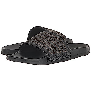 adidas Unisex Adilette Comfort Slide Sandal, Core Black/Preloved Yellow/Core Black, 15 US Men